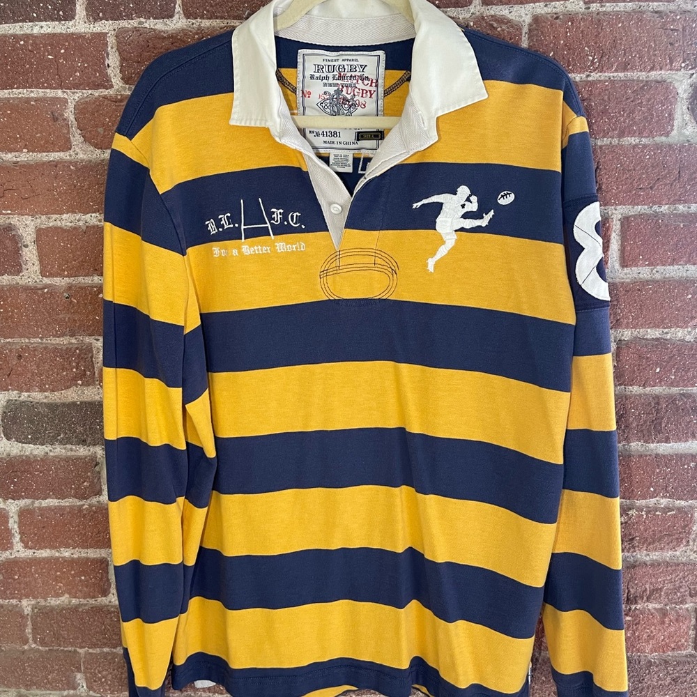 Rare! Vintage Ralph Lauren Rugby Line Rugby Jersey. S… - Gem
